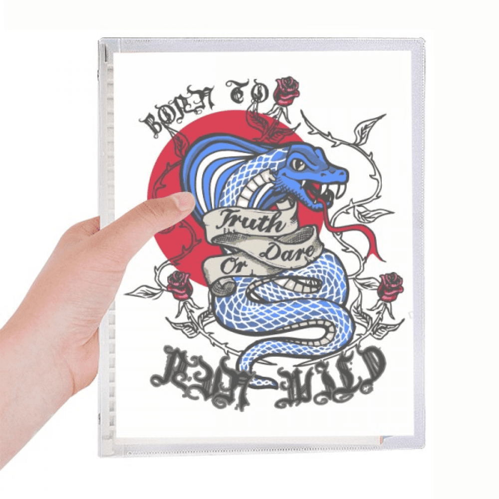 animal bite snake combination pattern notebook loose diary refillable ...