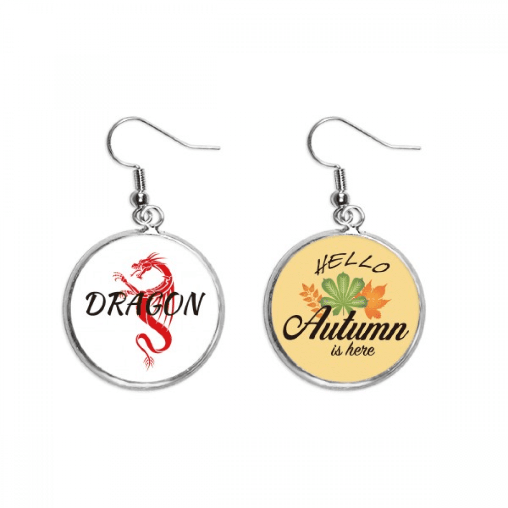 animal mythology winged dragon east west ear dangle autumn ear jewelry ...