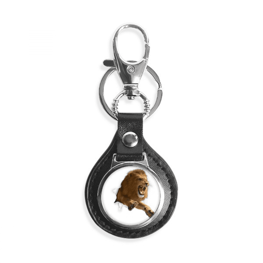 animal paper break shocks lions key link chain keyholder finder hook ...