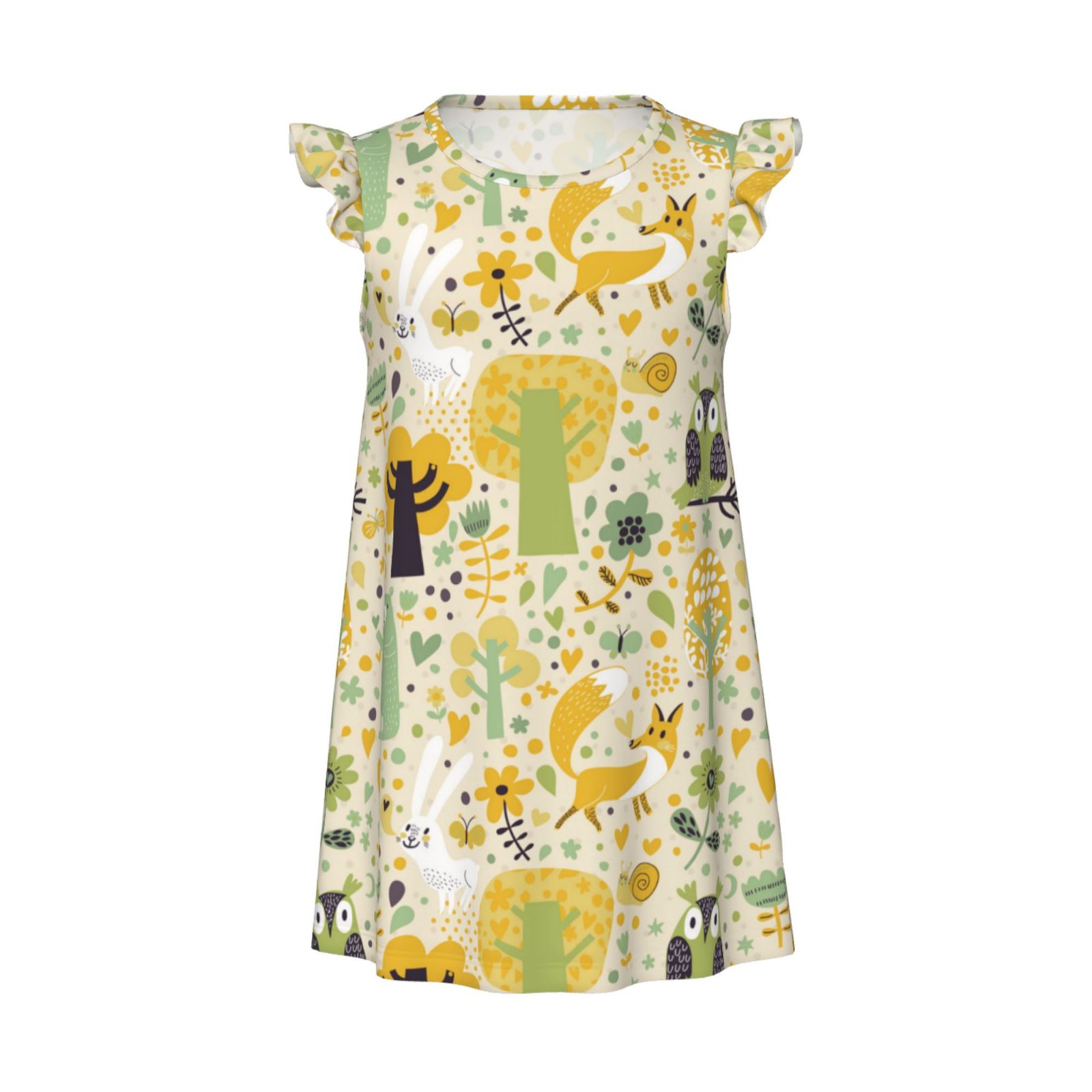 animal tree Girls Nightgowns, Short Sleeves Princess Dress, Girls ...