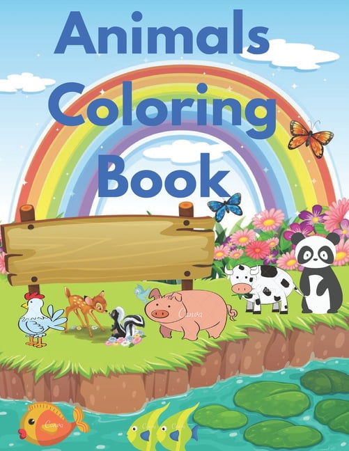 animals coloring book: My First Toddler Coloring Book:, Colors, and ...