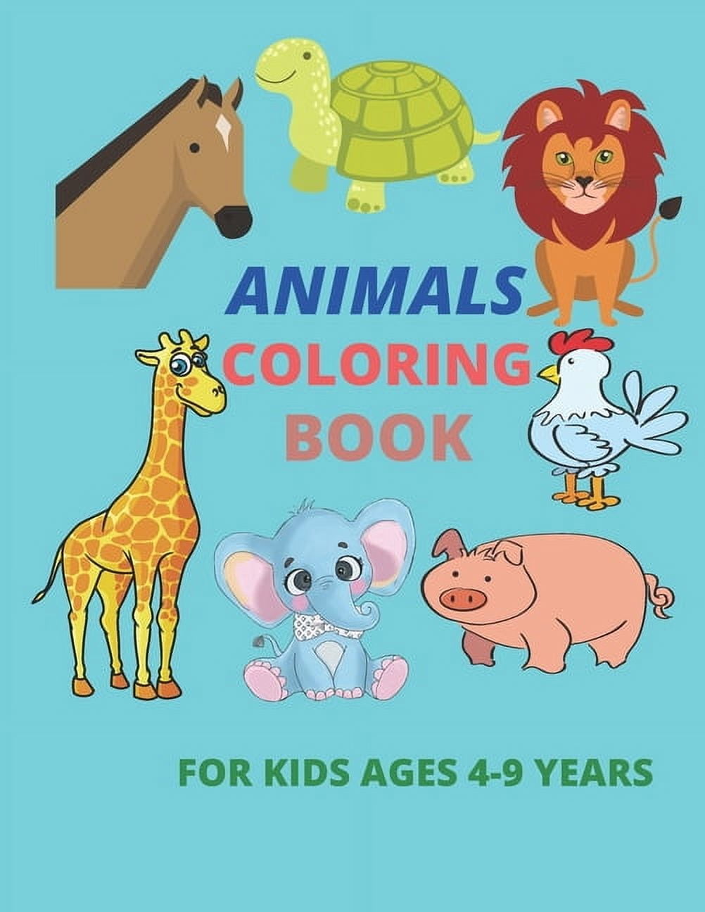 animals coloring book for kids ages 4-9 years: Coloring Book, Exclusive ...