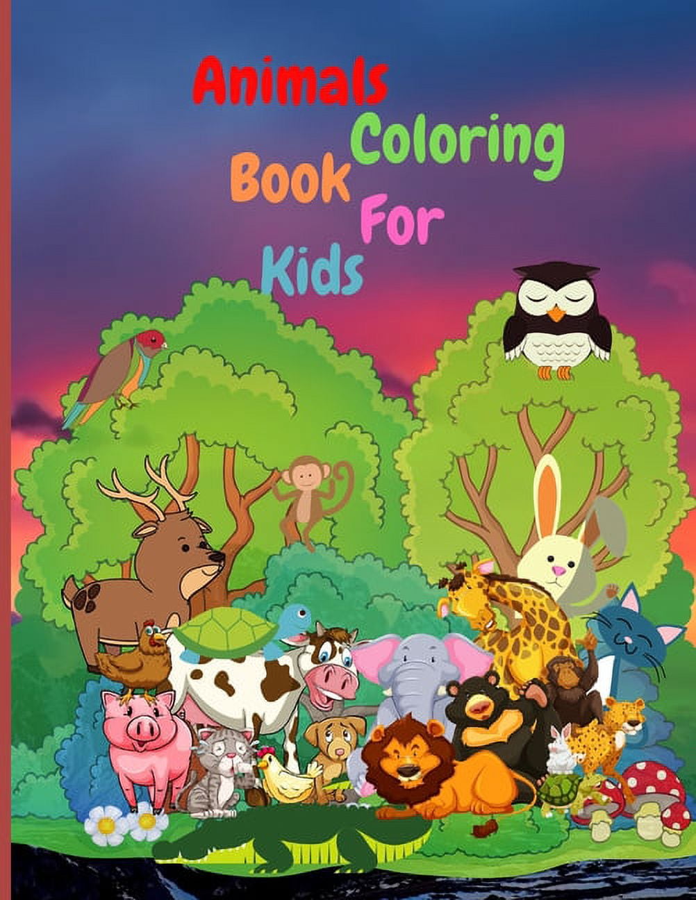 animals coloring book for kids : animals coloring book for kids great ...