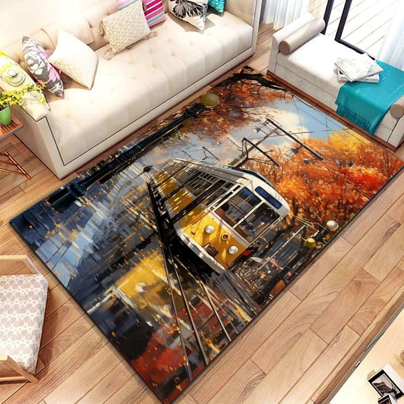 anime train Large Area Rug Carpet For Living Room Creative Bitcoin ...