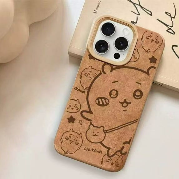 anime usagi chiikawa hachiware Suede Leather Silicone Case protection ...