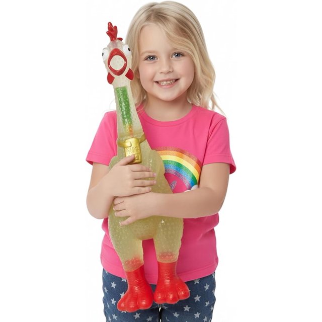 Animolds Hug Me Giant Rubber Chicken - Huge Stress Relief Screaming ...