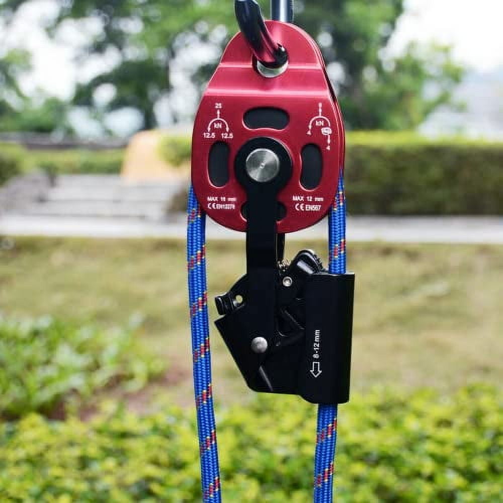 ansu Self-Locking Pulley Progress Capture Swing Side for Heavy Hauling Lifting System Pulley ...