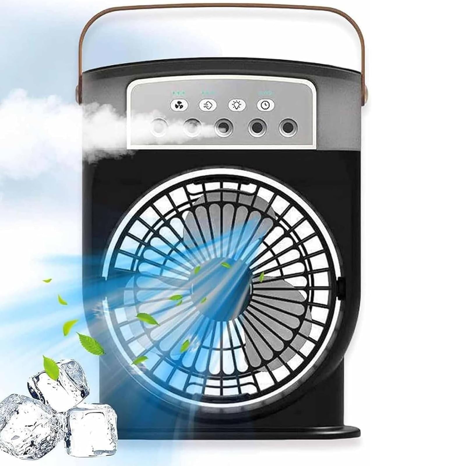 anti-fall rotating fan library ice cube air cooler portable conditioner ...