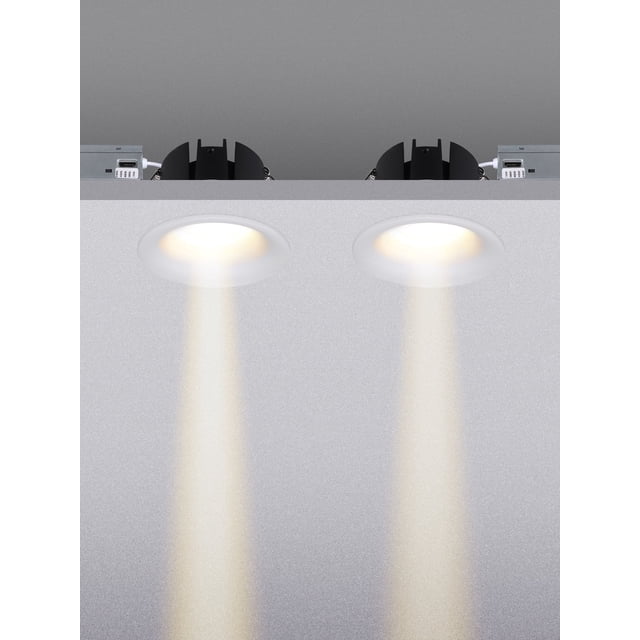 2 Pack LED 5CCT 3-inch Recessed Lights, Deep Anti-glare, Narrow Frame ...