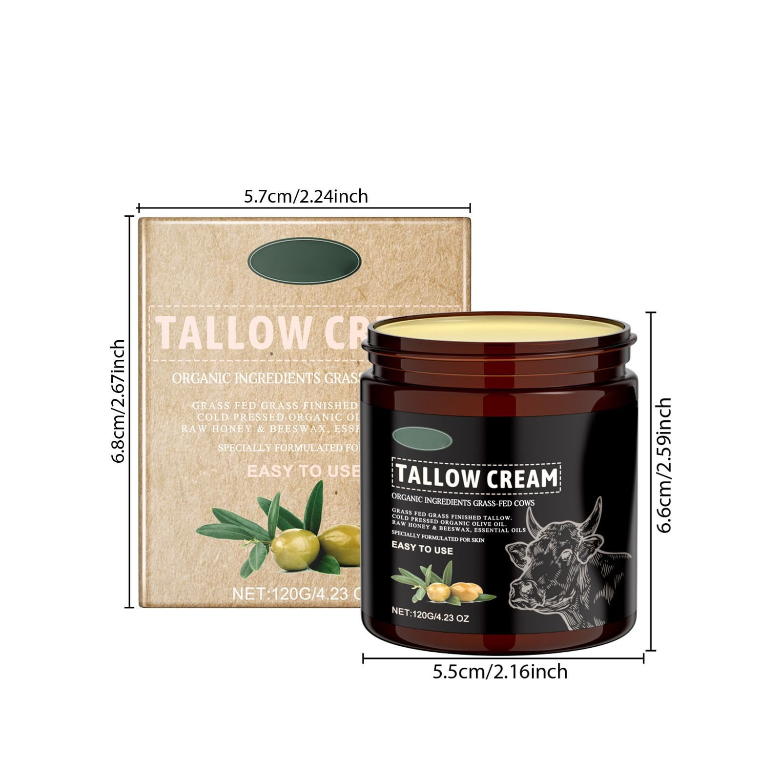 anti wrinkle face cream Beef Tallow Organic 120 G Beef Tallow For ...