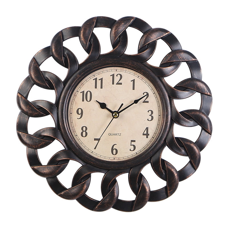 antique black Bell Gear Clock Sports Decor Antique Wall Clock Wooden ...