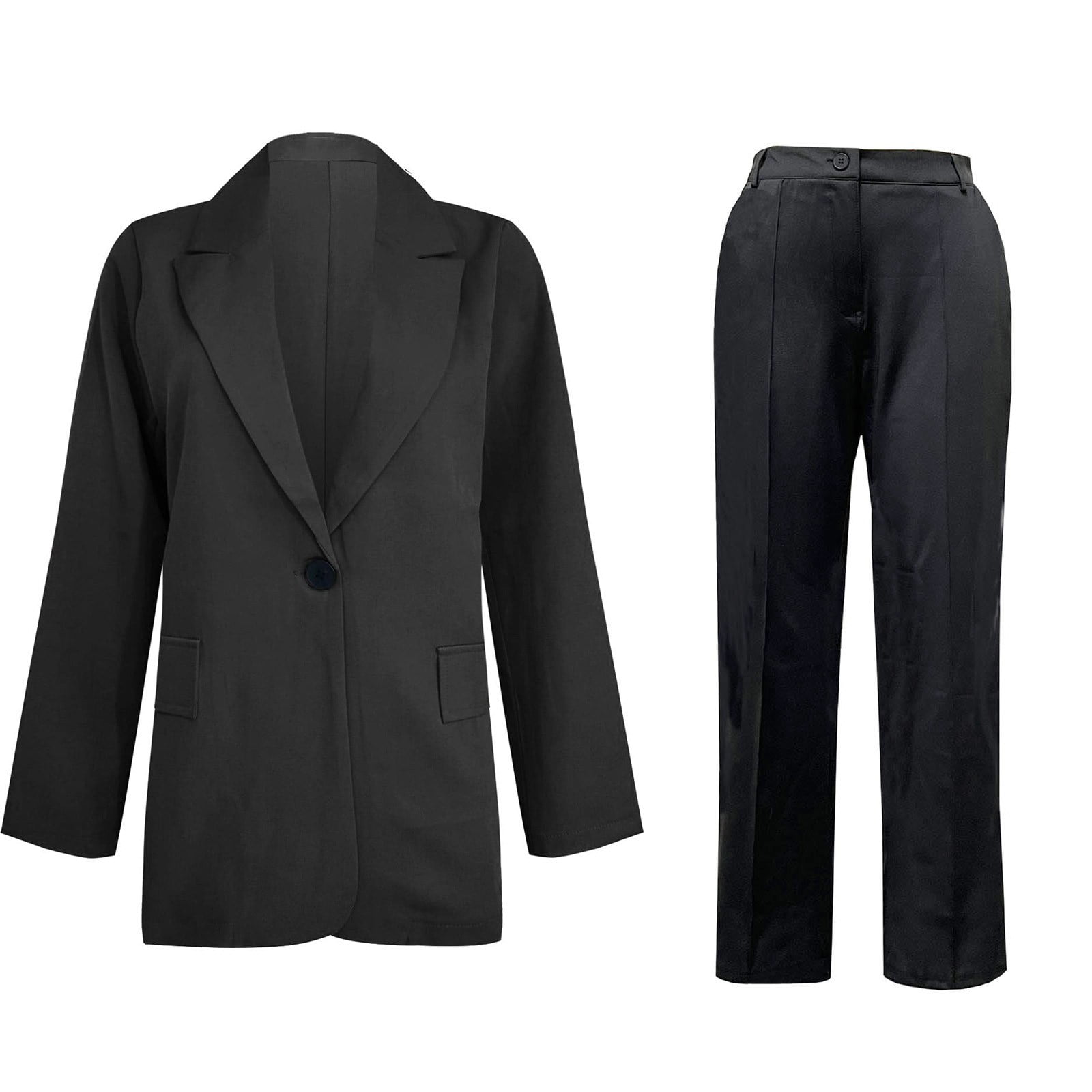 aohooy Blazer Sets Women 2 Piece Outfits Pants Suits Dressy Business ...