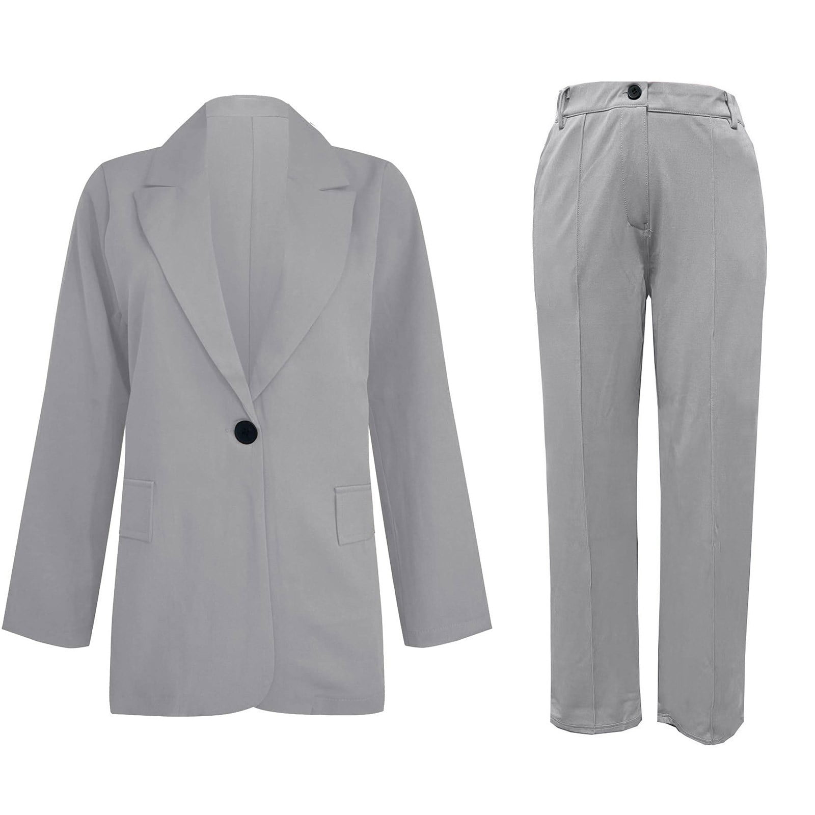 aohooy Blazer Sets Women 2 Piece Outfits Pants Suits Dressy Business ...