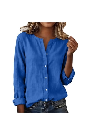 Collarless Shirts Womens