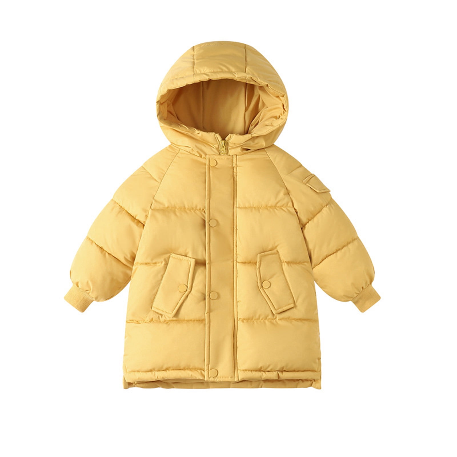 aohooy Girls Puffer Coat Solid Zipper Waterproof Hooded Down Jackets ...