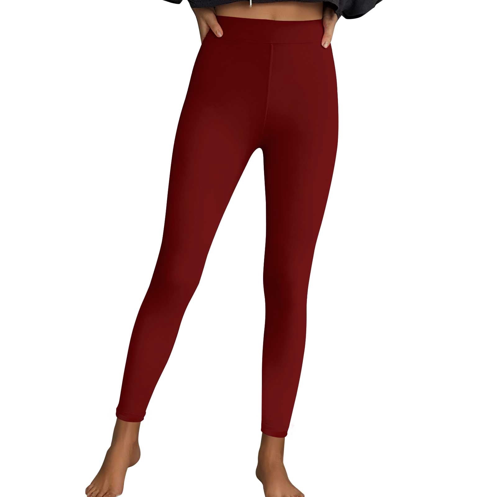 aohooy Tight Pants for Women Plus Size Yoga Trendy High Waisted Tummy ...