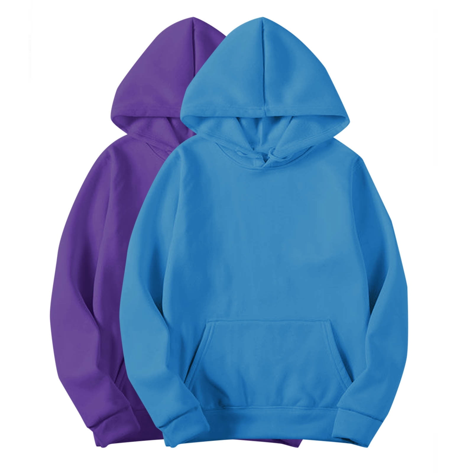 aohooy Women's Solid Colored Hoodies 2 Pack Spring 2025 Sweatshirts ...