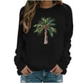 aohooy Womens Christmas Crewneck Sweatshirt No Hood Holiday Party ...