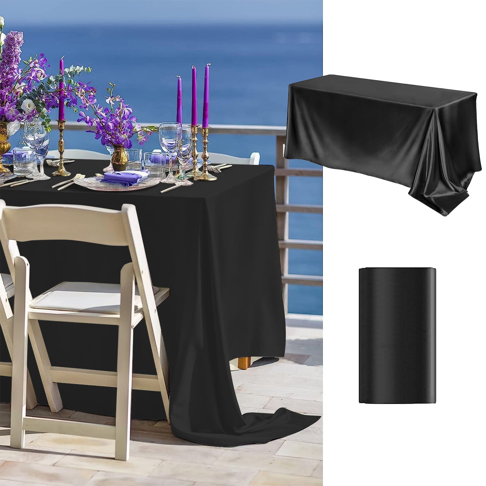 aoksee Bathroom Accessories, Tablecloths Can Be Cut Solid Color Glossy ...