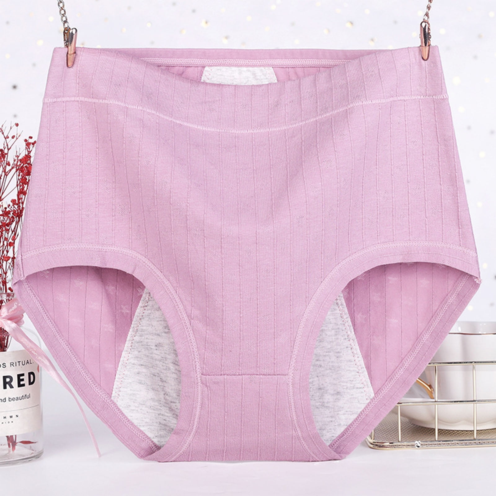 Amkhujs Plus Size Girl Period Underwear Period Panties, High Waisted ...