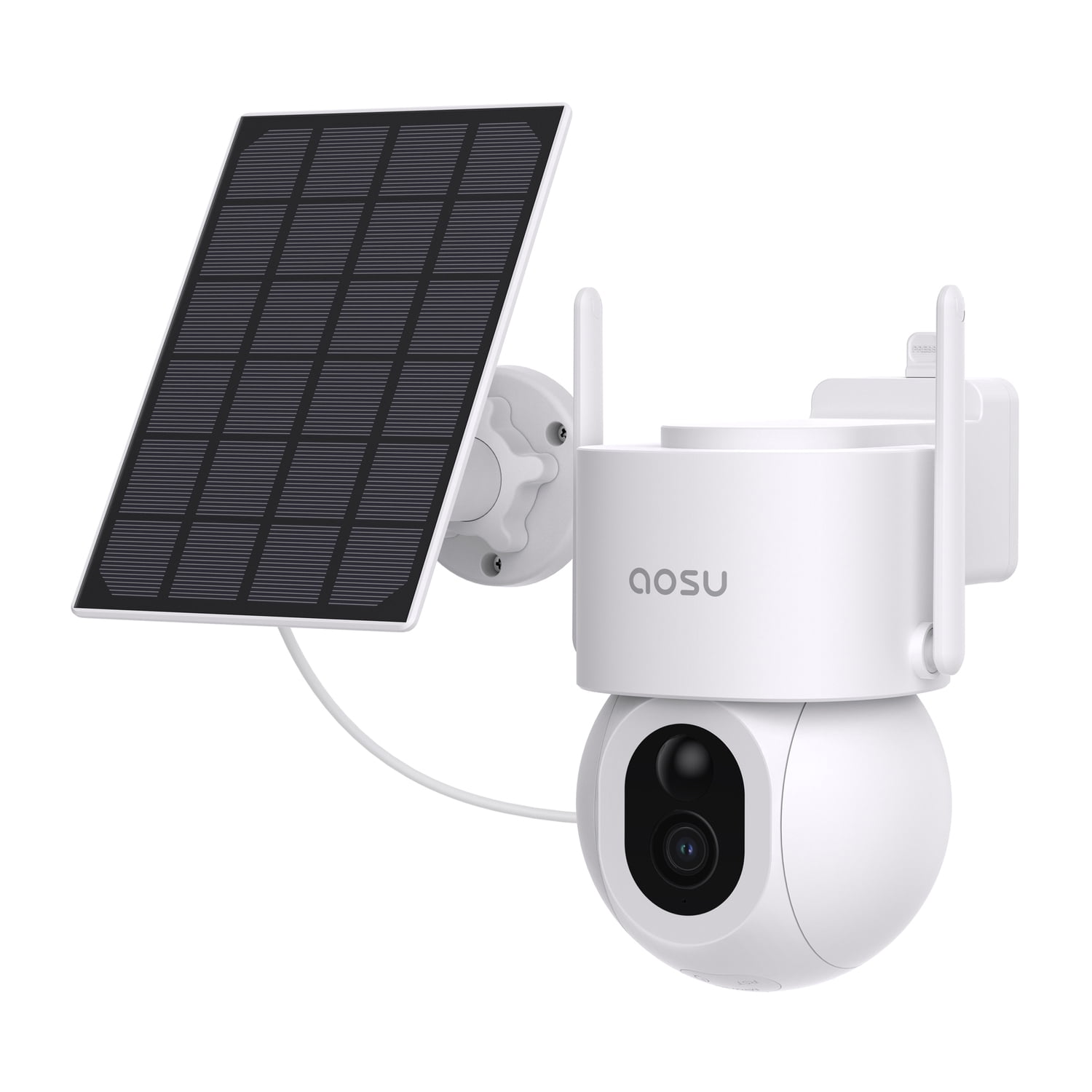 aosu 3K 5.0-MP Wi-Fi Outdoor AI-Smart Solar Security Camera with ...