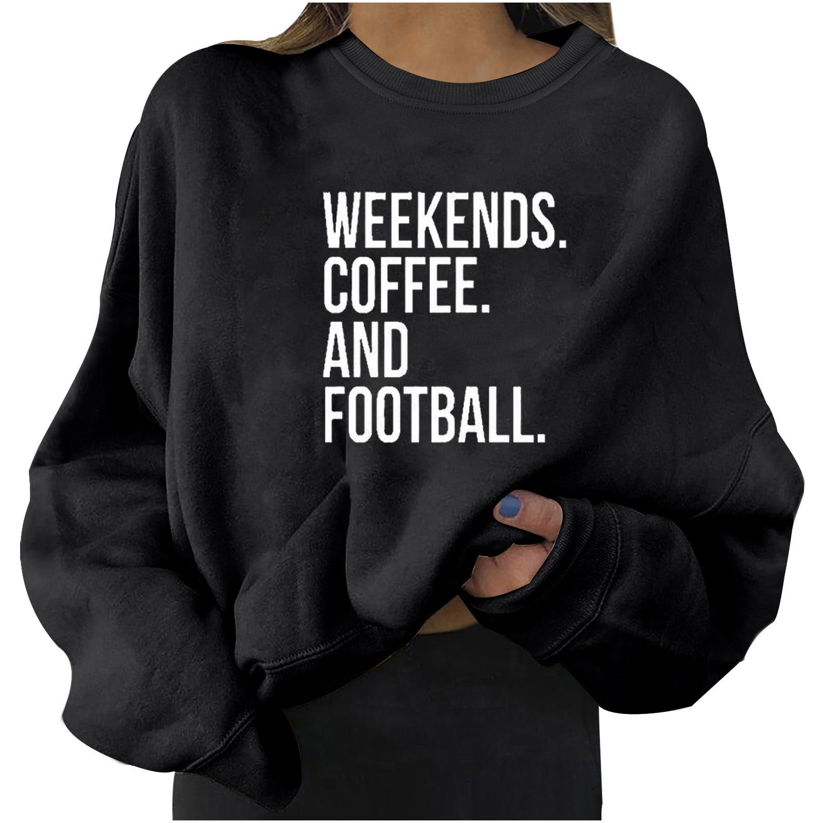 aozhong Oversized Letter Printed Hooded Sweatshirts for Women - Women's ...