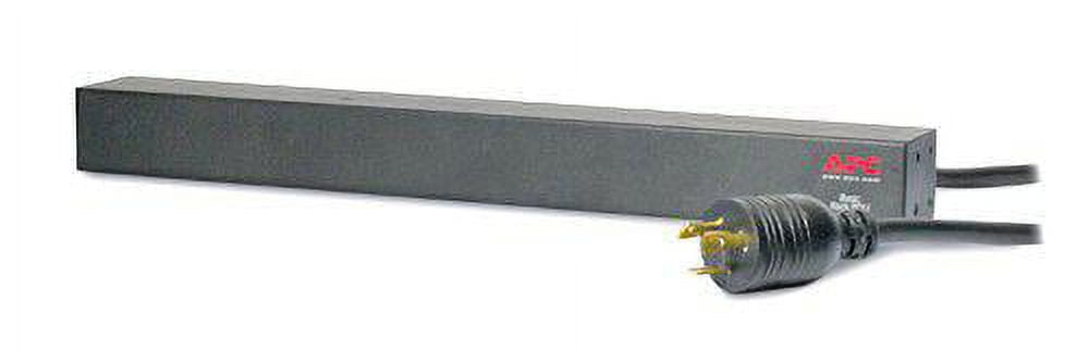 apc rack mount pdu, basic 208v/20a, (12) outlets, 1u horizontal ...