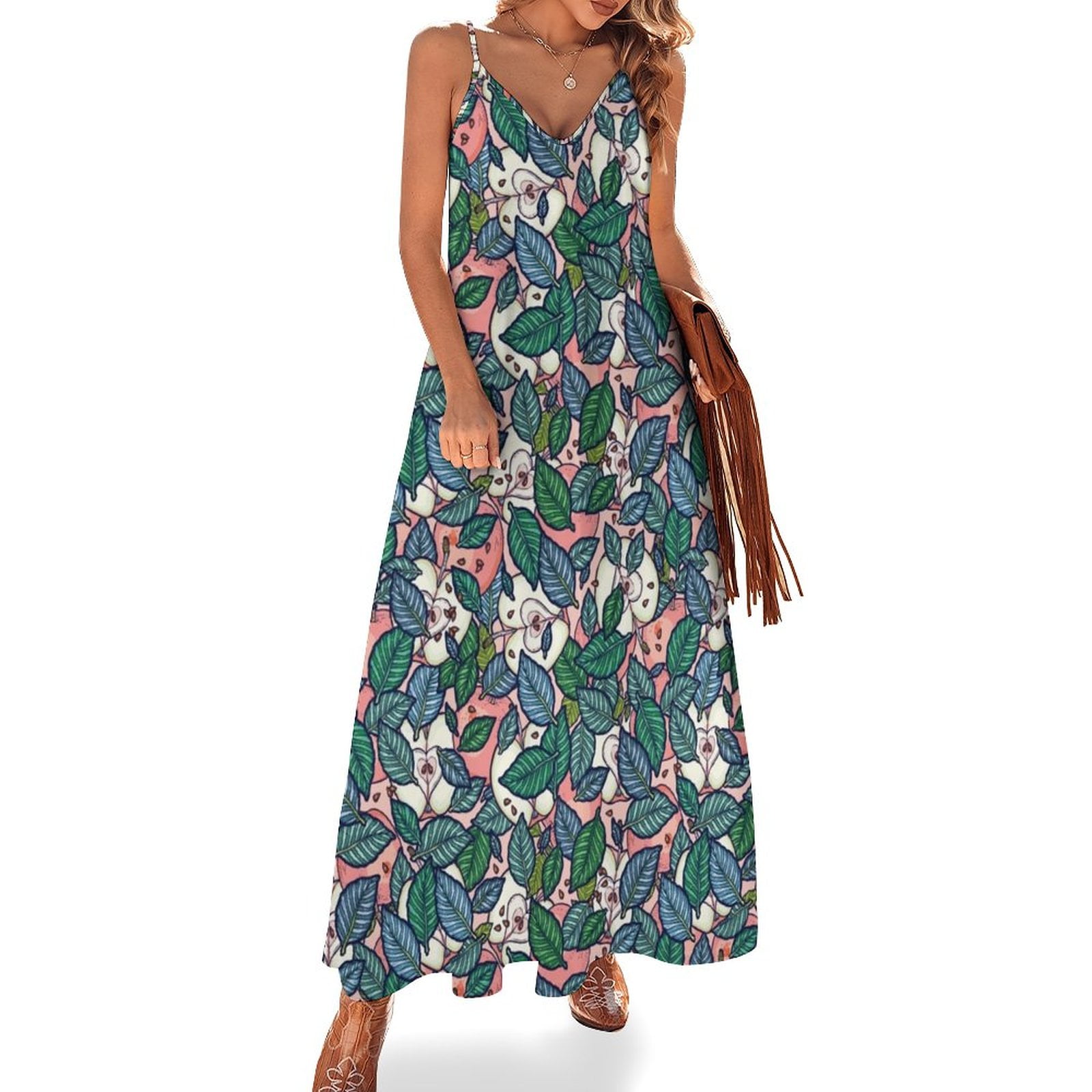 apple dream garden Sleeveless Dress dresses for woman summer dress ...