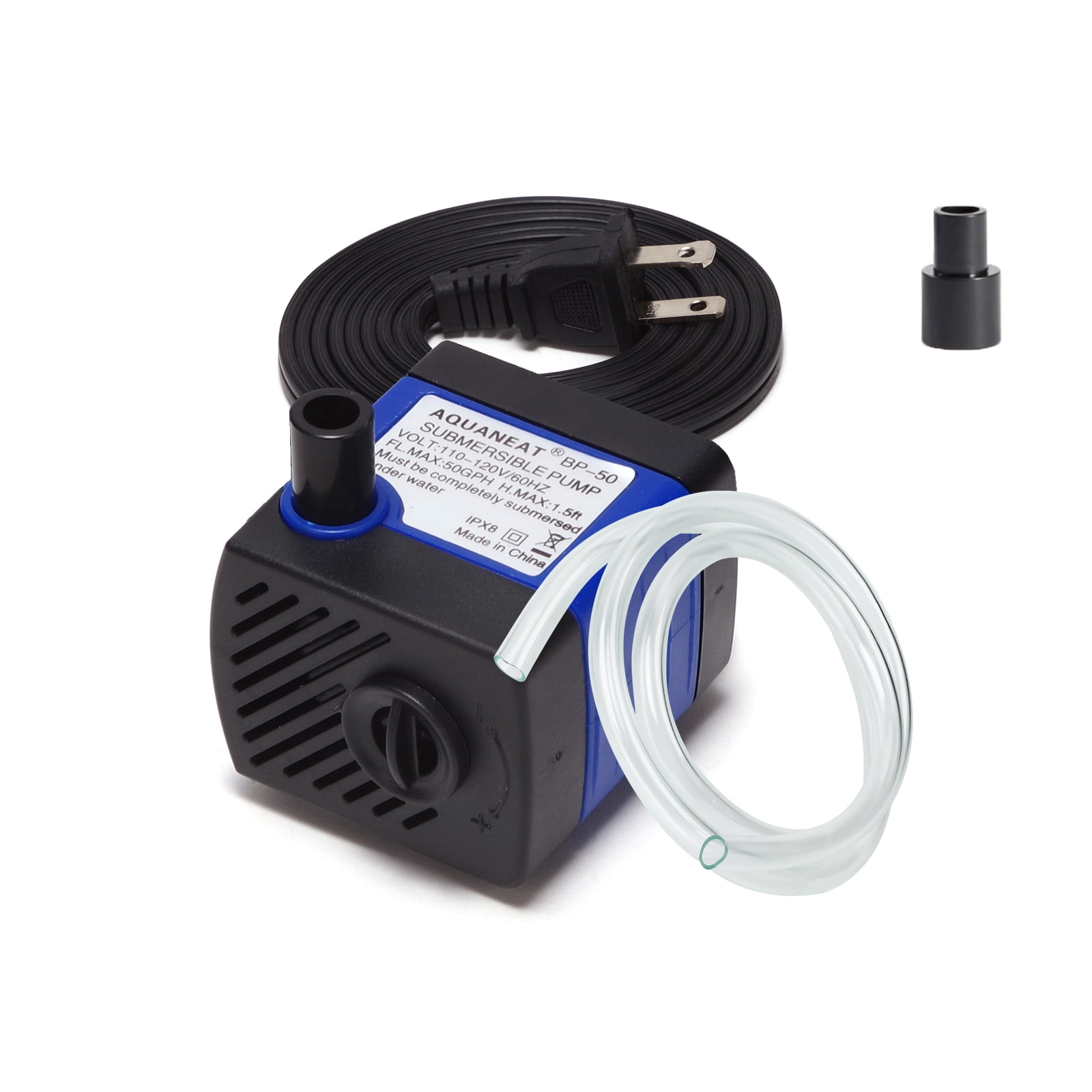 AquaNeat Small Fountain Pump, 50 GPH Submersible Water Pump, 3.3ft ...