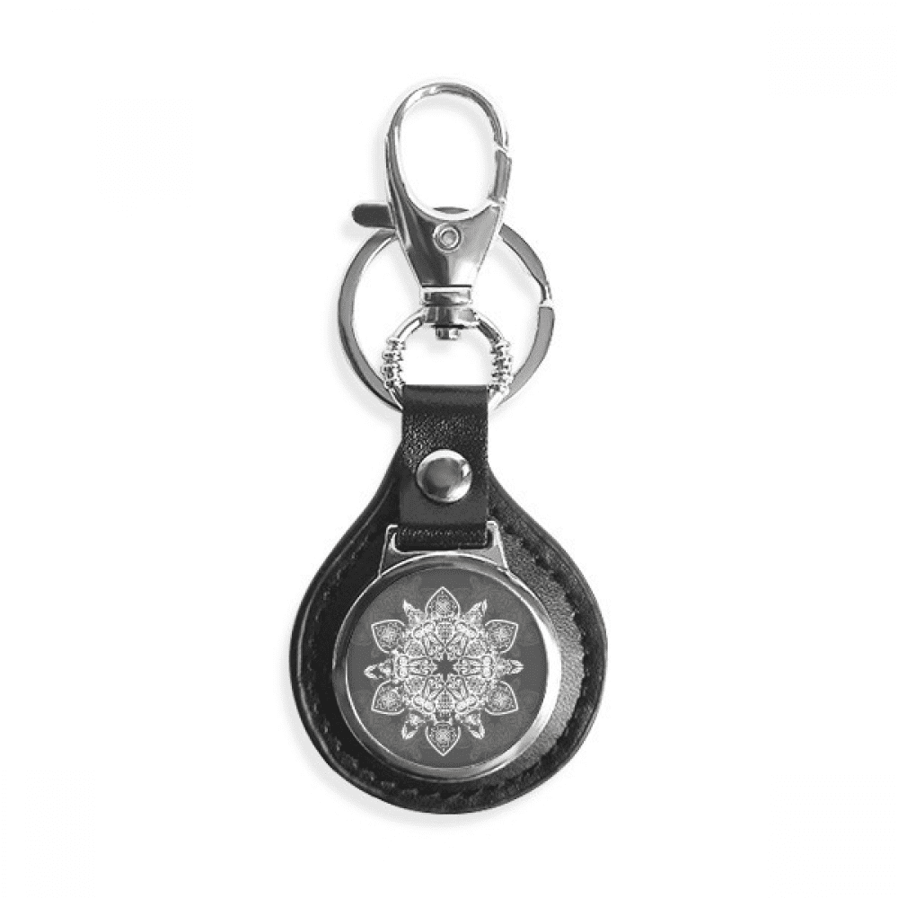 arabic style black white pattern key link chain keyholder finder hook ...