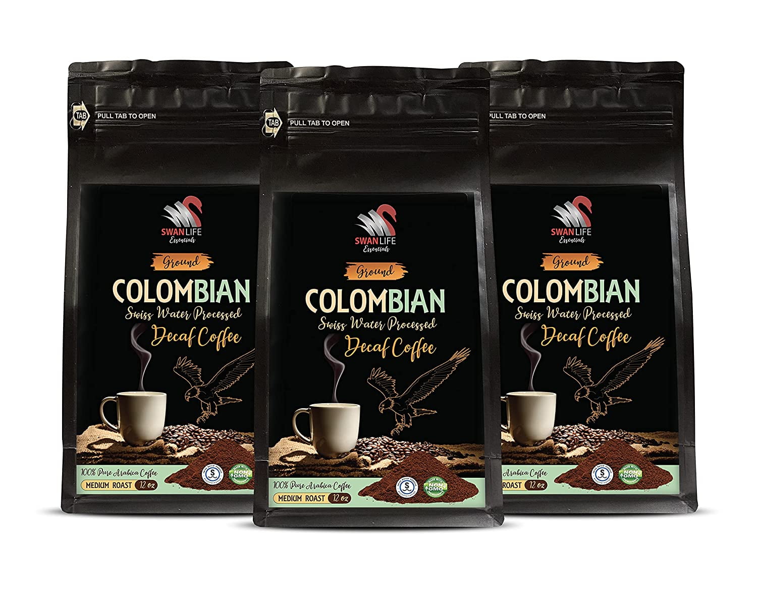 arabica decaf coffee - DECAF COLOMBIAN GROUND COFFEE - Medium Roast ...