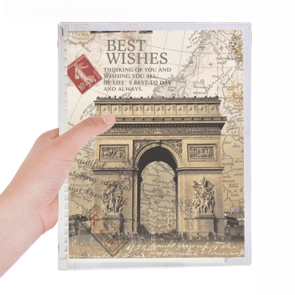 arch of triumphal best paris notebook loose diary refillable journal ...