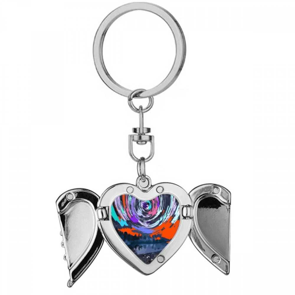 arctic scene star astrology heart angel wing key chain holder - Walmart.com