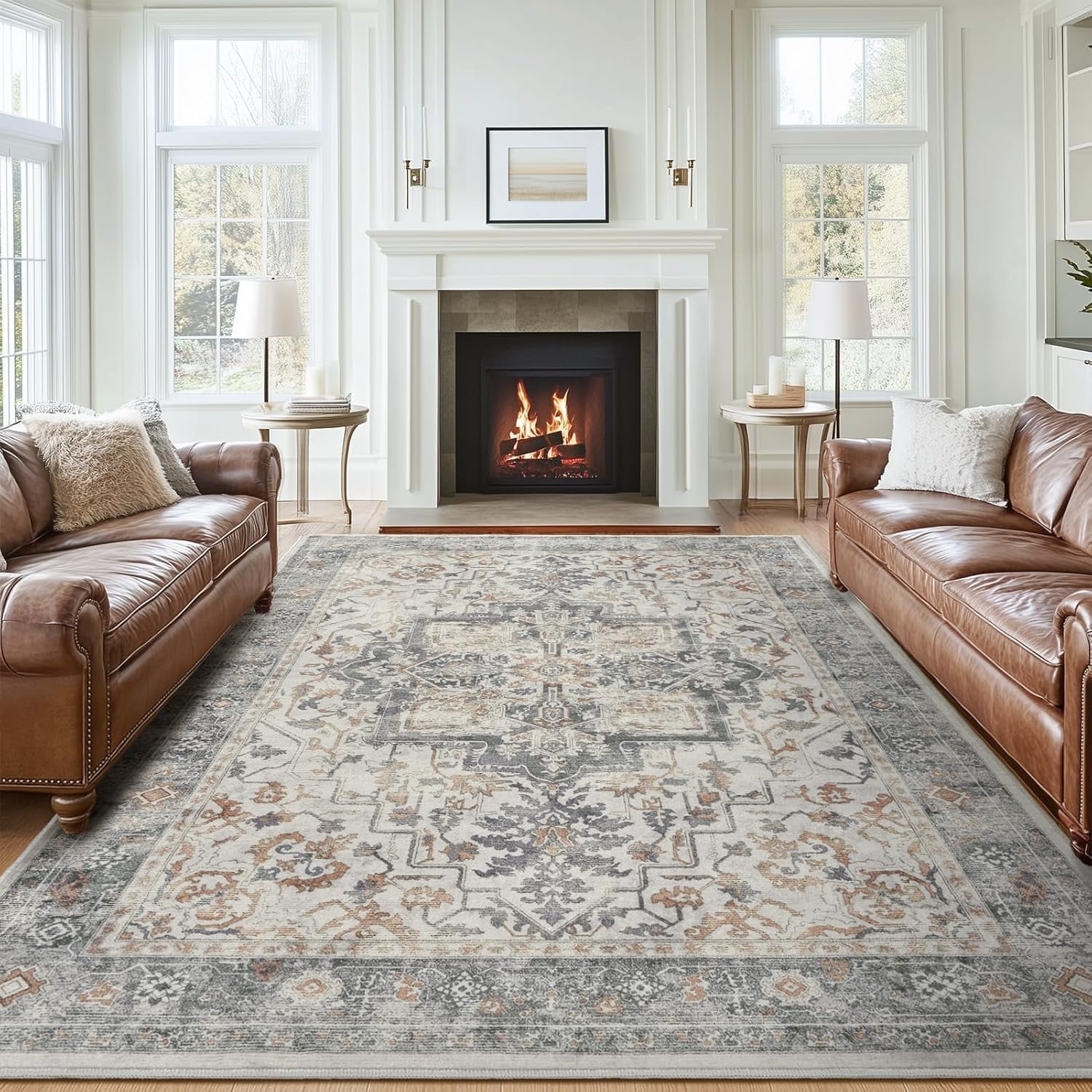 This area carpet is the finishing touch that enhances the texture and ...