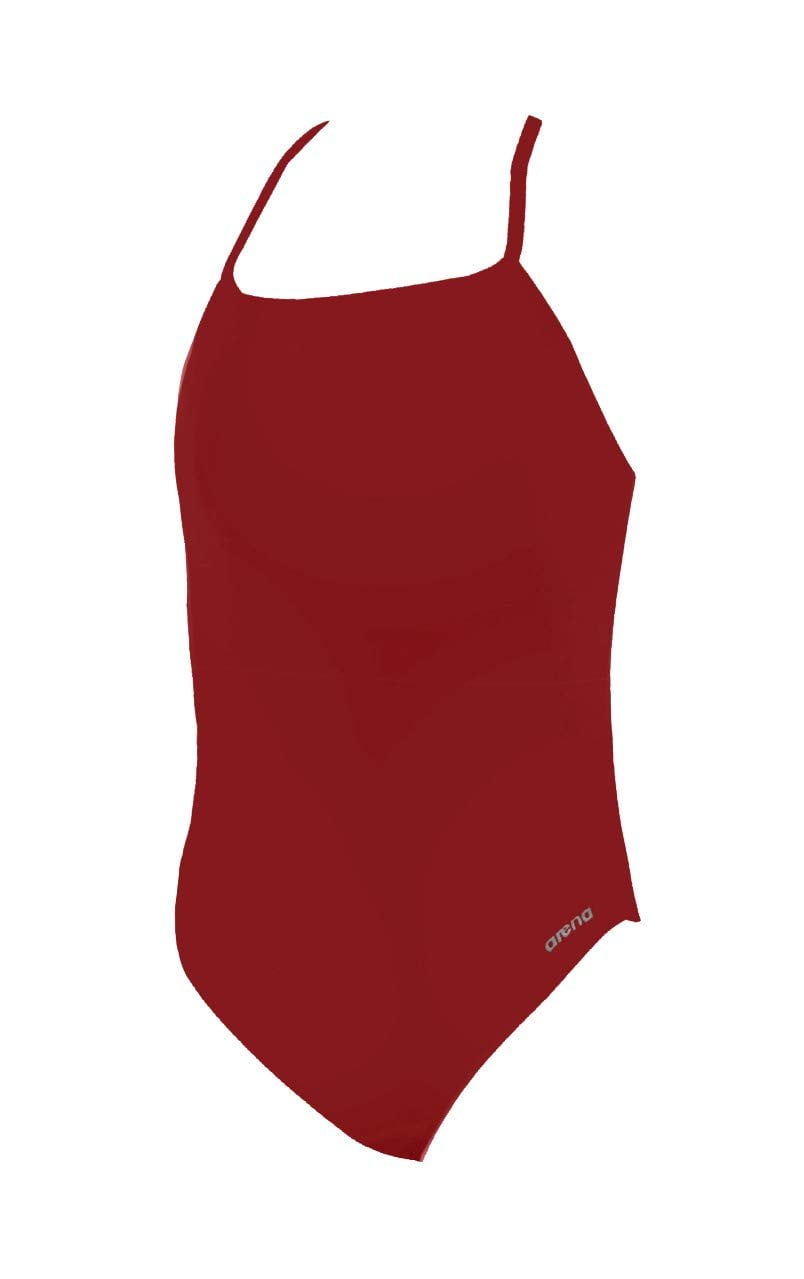 arena Girl's Mast MaxLife Thin Strap Open Racer Back One Piece Swimsuit ...