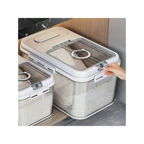 arge Capacity Grain Storage Container Airtight Rice Bin 10.8L 7.8L ...