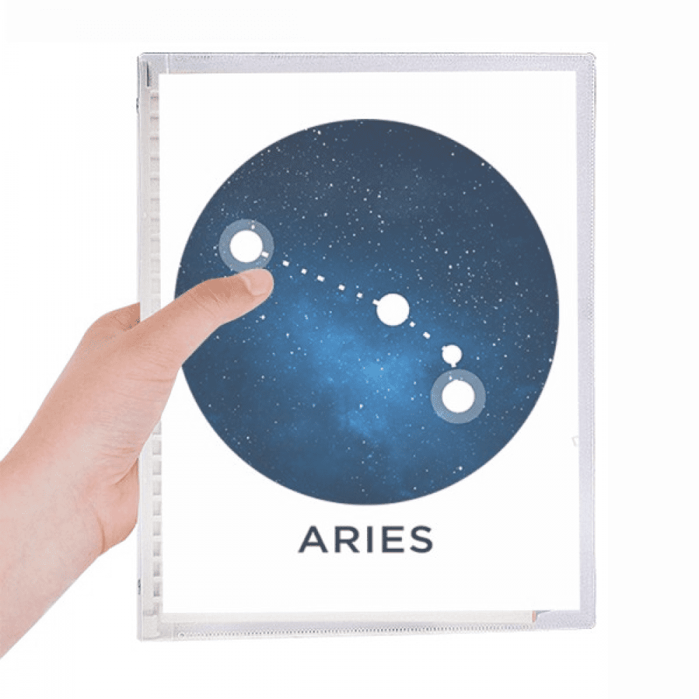 aries constellation zodiac sign notebook loose diary refillable journal ...