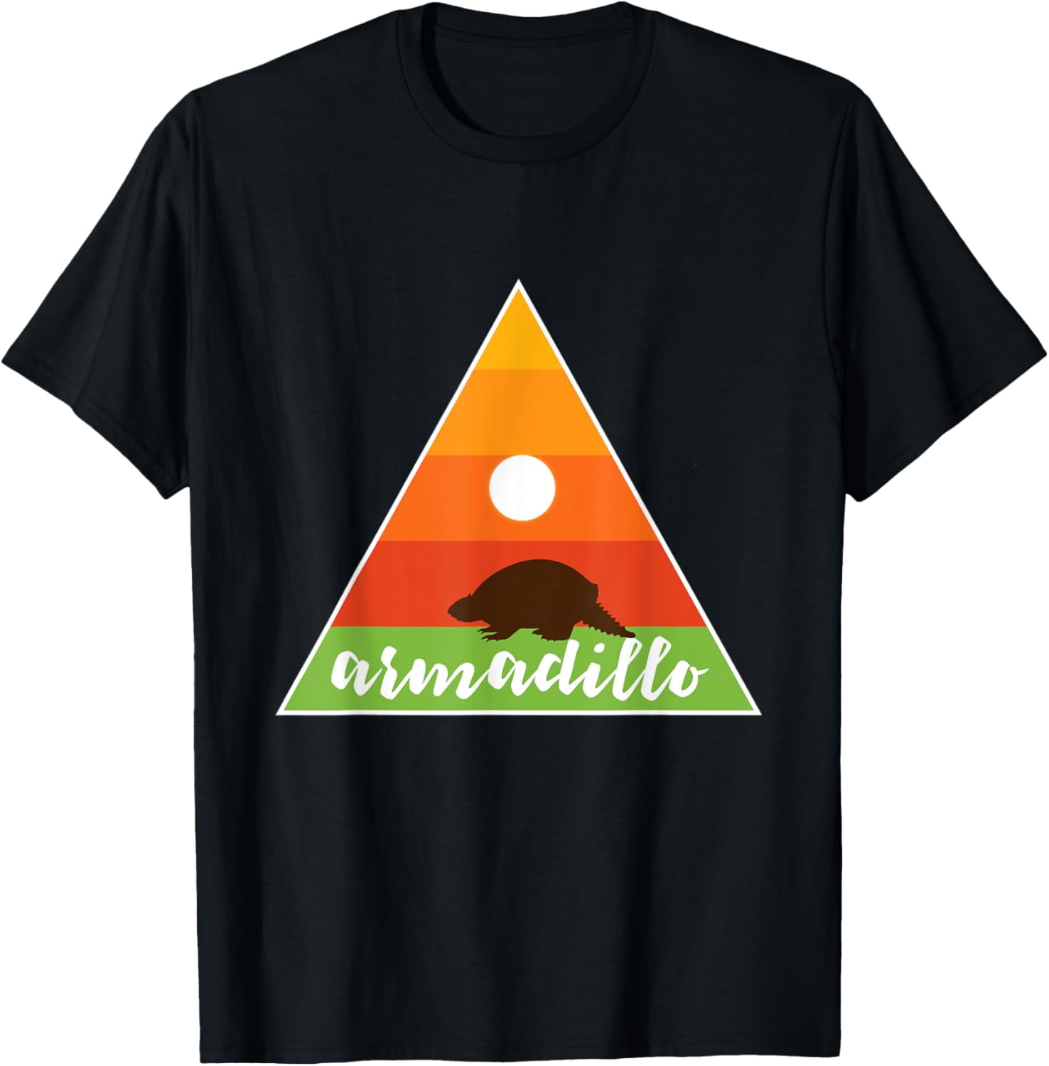 armadillo Animal Triangle Nature with Sun T-Shirt - Walmart.com