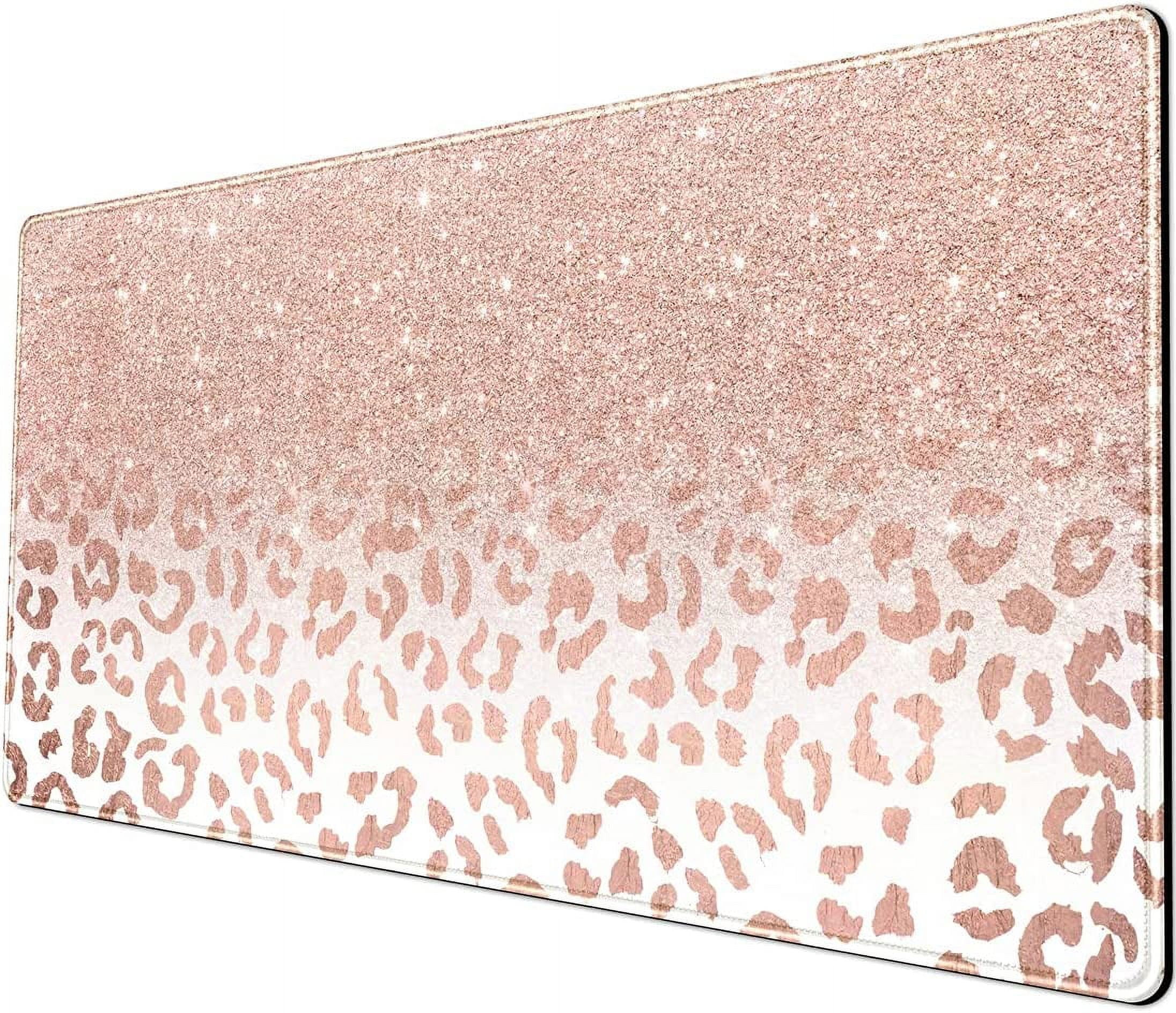 armdgodx Lycra Cloth A-rose Gold Leopard Print Mouse Pad, Multi-color ...