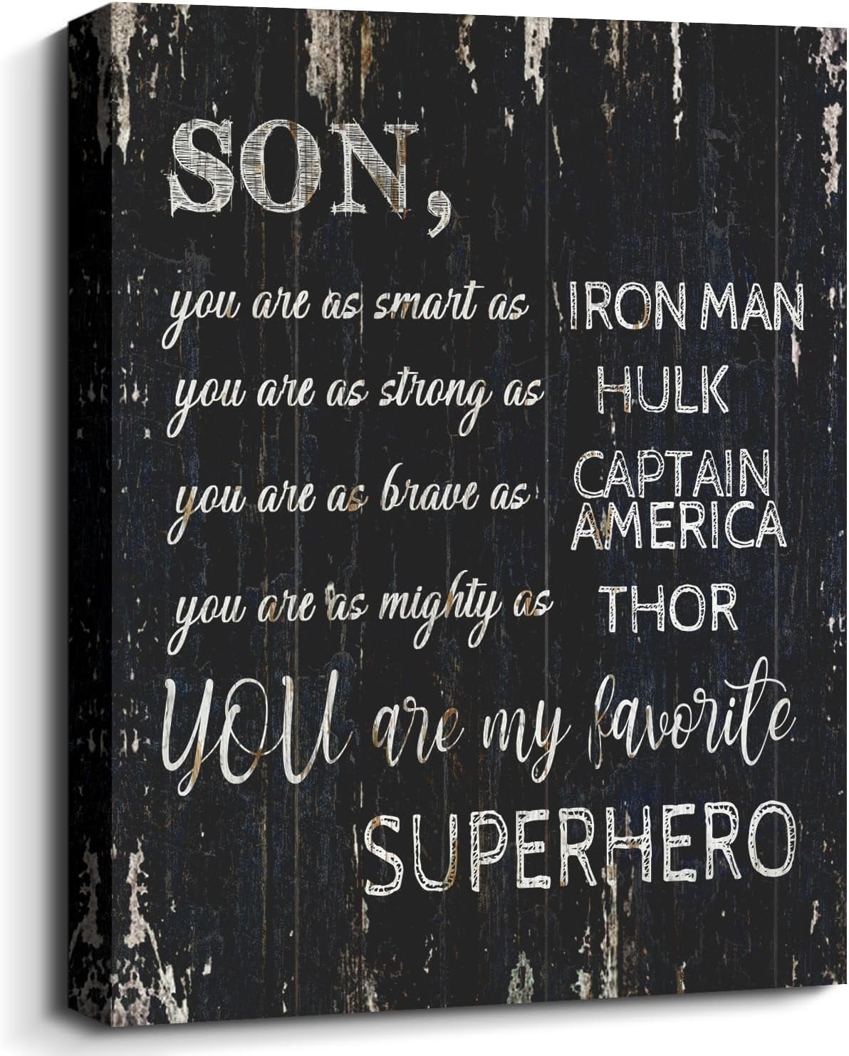armdgodx Son You Are My Favorite Superhero Vintage Wall Art 16" x 12 ...