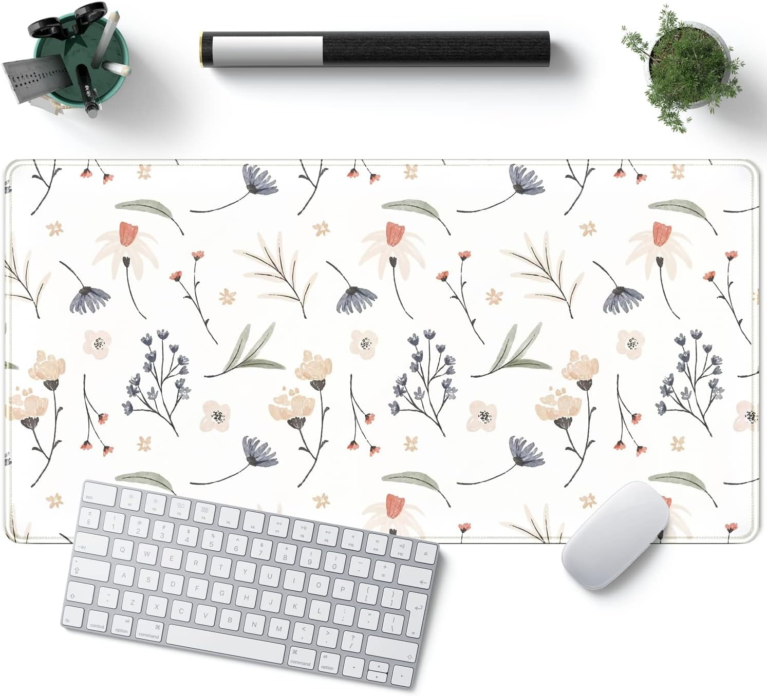 armdgodx White Flowers & Grass Mouse Pad, White - Walmart.com