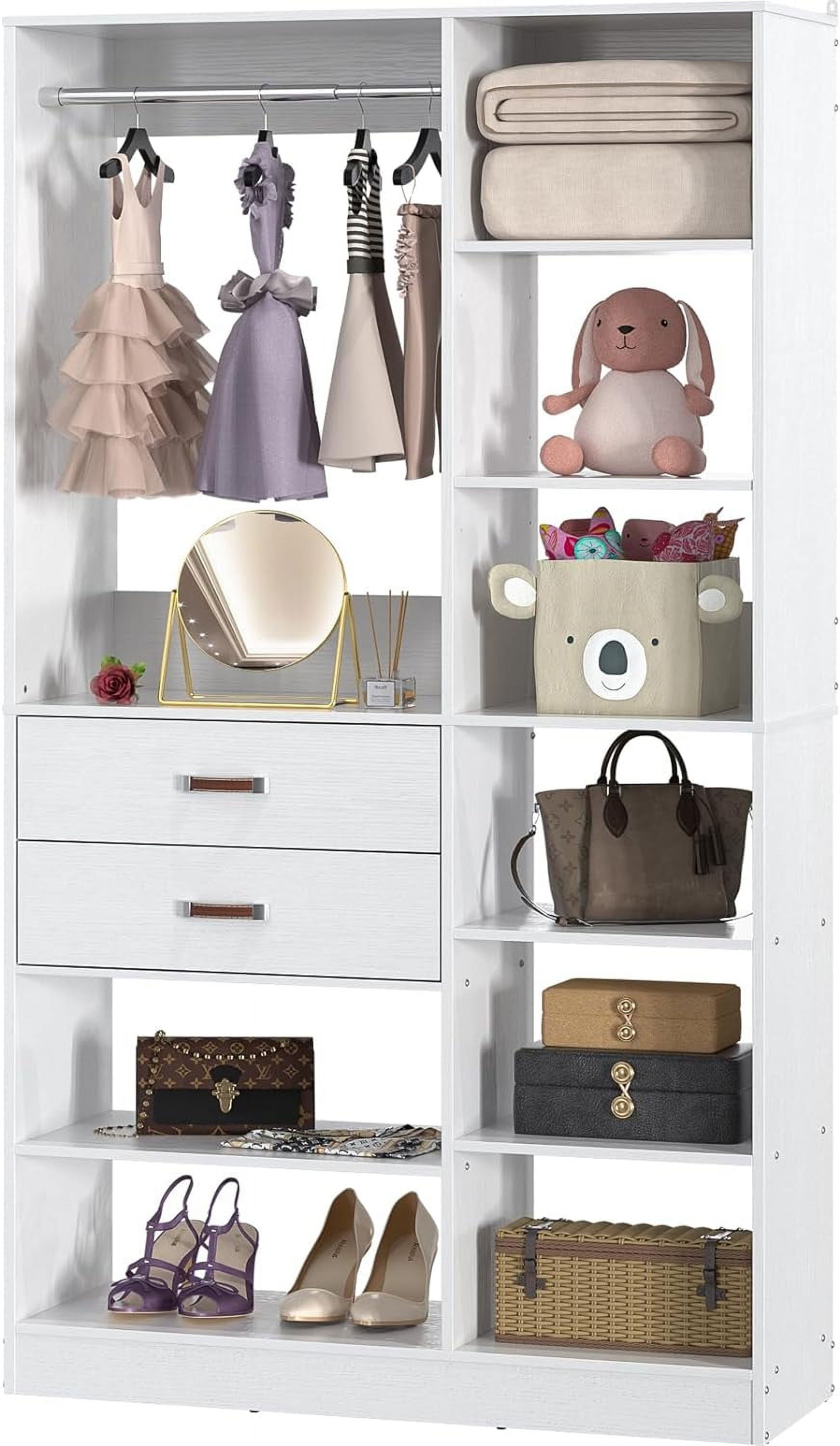 armocity Freestanding Closet System, 40 Inches Stand-Alone Wardrobe ...