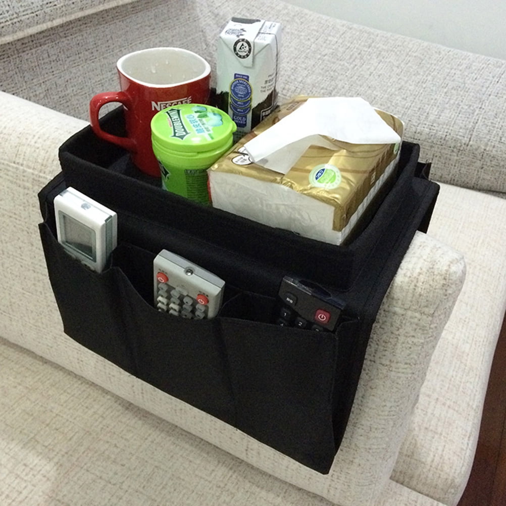 Kesenlong armrest bag Sofa Armrest Organizer with 4 Pockets and Cup ...