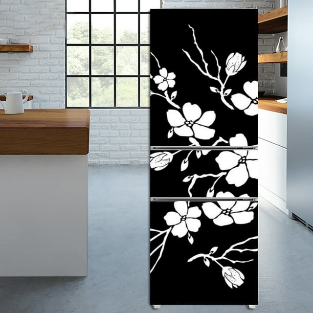 Art Flower Pattern Self Adhesive Refrigerator Sticker Decorative