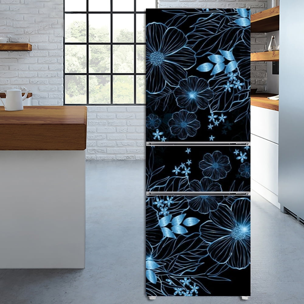 art flower pattern self-adhesive refrigerator sticker decorative ...