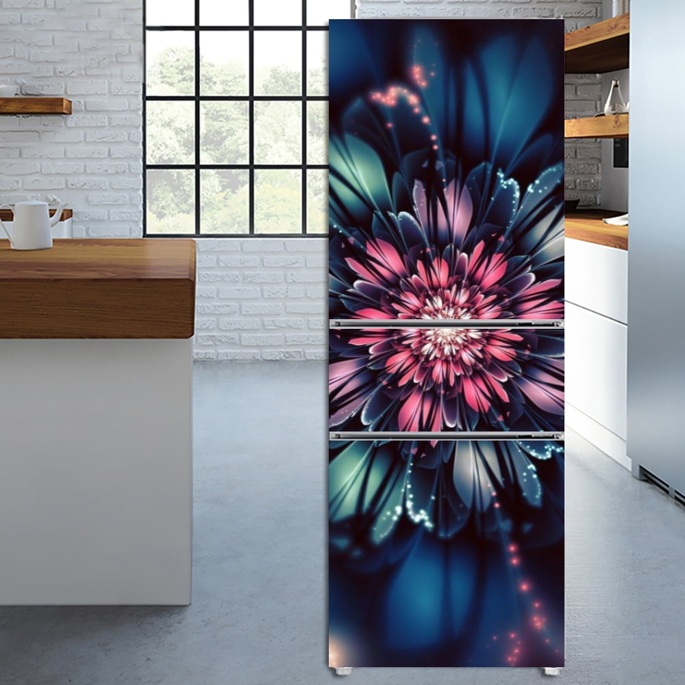 art flower pattern self-adhesive refrigerator sticker decorative ...