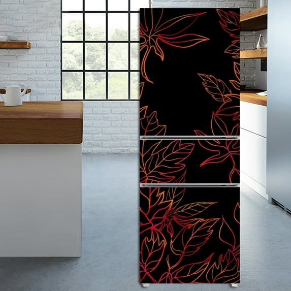 art flower pattern self-adhesive refrigerator sticker decorative ...