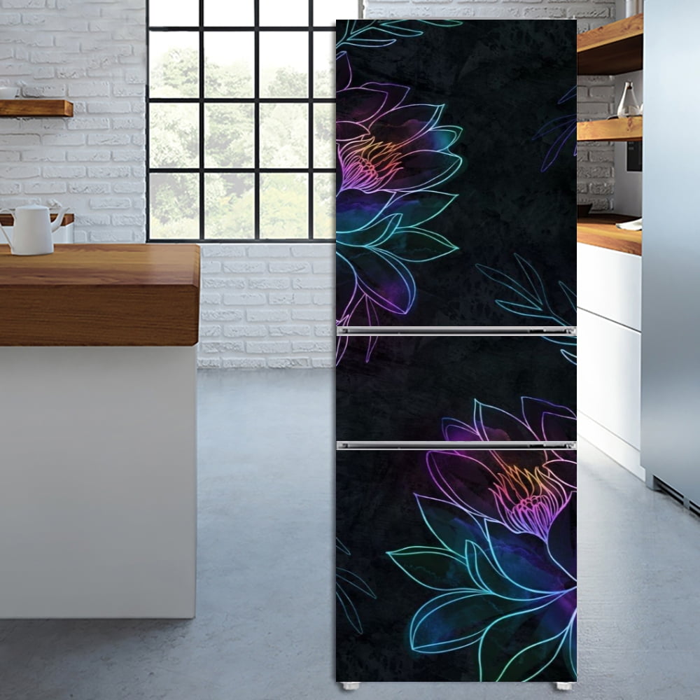 art flower pattern self-adhesive refrigerator sticker decorative ...