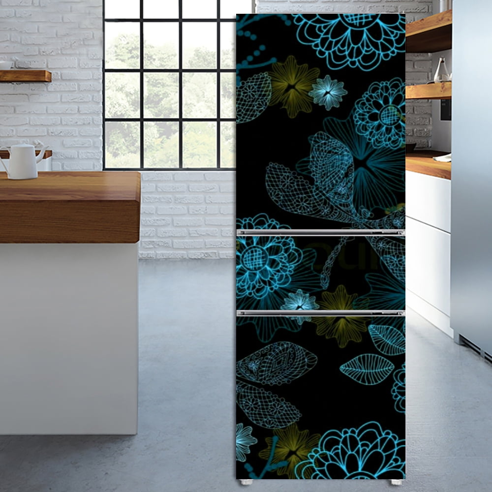 art flower pattern self-adhesive refrigerator sticker decorative ...