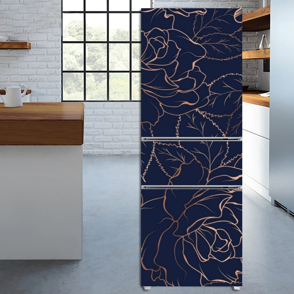 art flower pattern self-adhesive refrigerator sticker decorative ...
